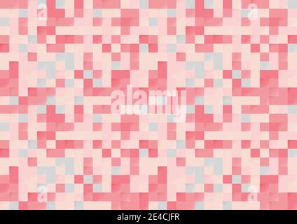 Abstract pink color pixel seamless background. Modern style pattern ...