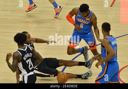 Oklahoma City Thunder guard Hamidou Diallo (6) and center Al Horford ...