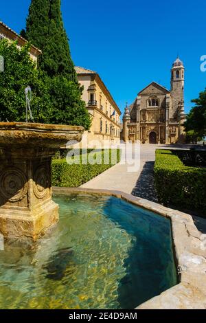 View of the historic Capilla del Salvador alongside the Renaissance ...