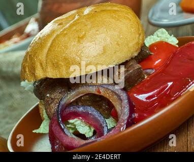 Ciganska pecienka - Slovakia boneless pork meat with a meat mallet ...