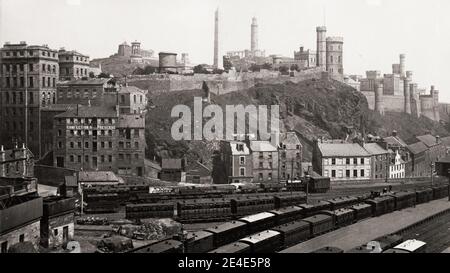 Vintage 19th century photograph: Calton Hill, Edinburgh Stock Photo - Alamy