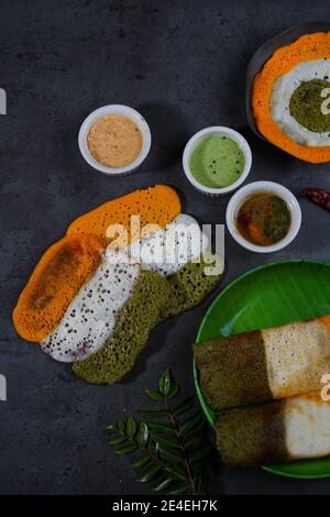 Tri color or Tri colour Dosa - Indian flag color food for republic and ...