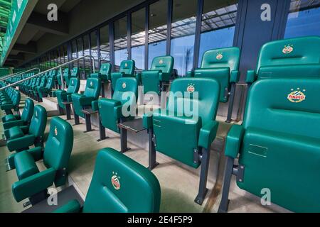 In the VIP tribune at FC Rapid arena Stock Photo - Alamy