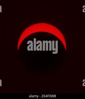 View of chromosphere during partial solar eclipse on 29 March 2025 ...