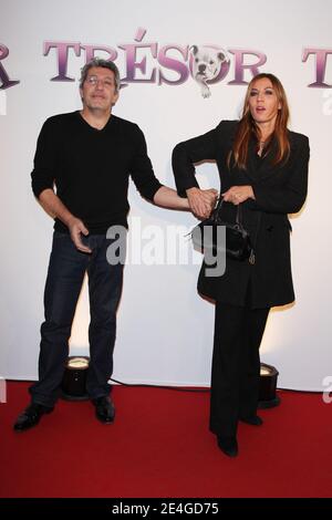 Alain Chabat and Mathilde Seigner arriving at the premiere of' Tresor ...