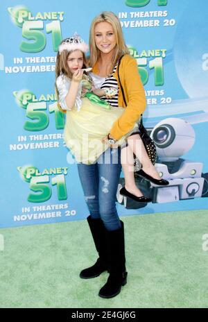 Stephanie Pratt and her niece at the "Planet 51" premiere at Mann Bruin ...
