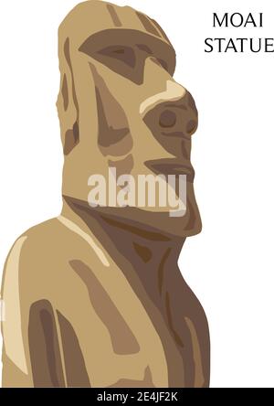 chilean moai statue illustration Stock Vector Image & Art - Alamy