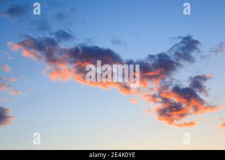 The sky and the clouds are dyed red in a sunset Stock Photo - Alamy