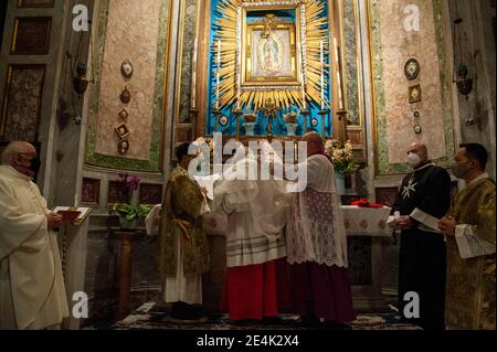 January 24, 2020 : Card. Silvano Maria Tomasi celebrates Mass during ...