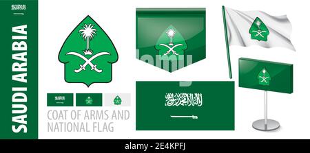 Coat of Arms of Riyadh is a Saudi Arabia region. Vector heraldic emblem ...