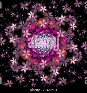 Fractal background. Abstract design pattern. Multicolored mixed ...