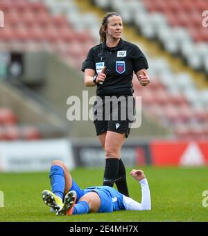 Referee Stacey Pearson during the Women's Super League match at ...