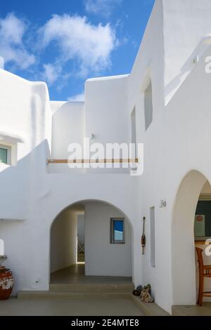 Chora, Ios Island, Greece- 22 September 2020: View of the old ...