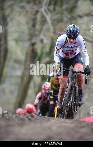 Dutch Lucinda Brand pictured in action during the women's elite race of ...
