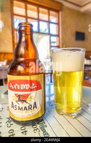 Asmara Beer in a restaurant in Asmara, Eritrea Stock Photo - Alamy