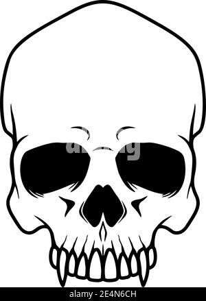 skull with vampire teeth, sketch Stock Vector Image & Art - Alamy