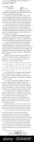 McMahon-Hussein Letter 25 October 1915 Stock Photo - Alamy