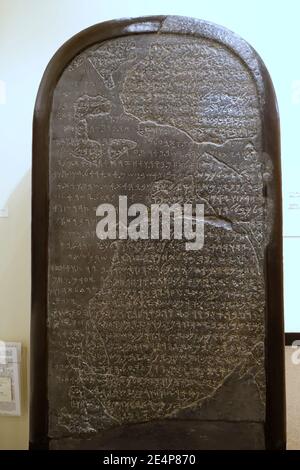 Mesha Stela or Moabite Stone, plaster replica of original in the Louvre ...