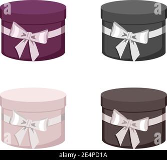 round gift box Stock Vector Image & Art - Alamy