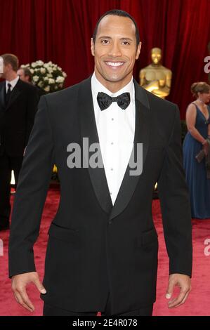 Dwayne "The Rock" Johnson arrives for the 80th Academy Awards Sunday ...