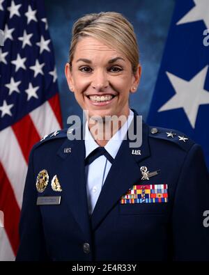 Maj. Gen. Michele C. Edmondson (front left), 2nd Air Force commander ...