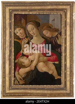 Tondo with Maria with Kind and Johannes de Doper, Eduard Mandel, After ...