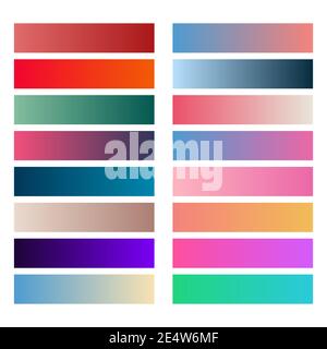 Set of vector palette, modern color schemes and combinations ...