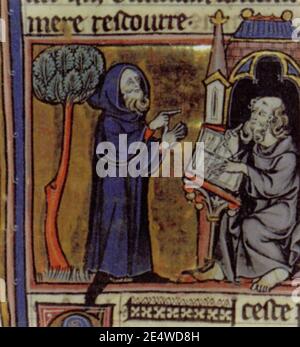 The illustration of Merlin from the Middle Ages is a depiction of the ...