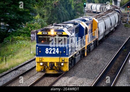 Wheat Grain Locomotive Train Wagons on Railway Line Stock Photo - Alamy