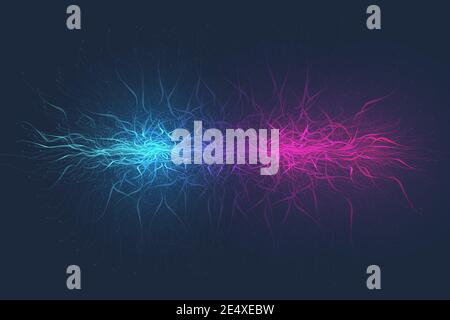 Expansion of life. Colorful explosion background with connected line ...