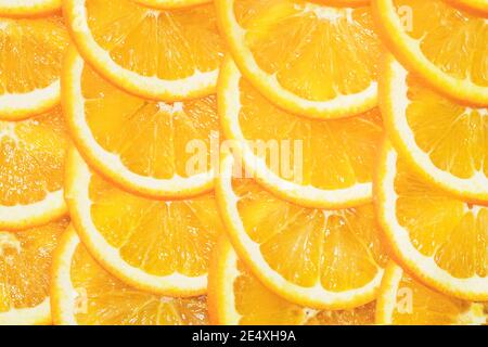 slices of lemon on a colorful table, painted with a brush Stock Photo ...
