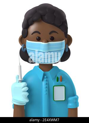 A cartoon illustration of a face of a black woman in glasses isolated ...