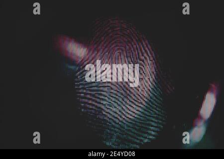 Close up beautiful abstract fingerprint on background texture for ...