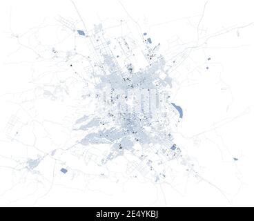 Streets of Riyadh, city map, Saudi Arabia, satellite view. Street Stock ...