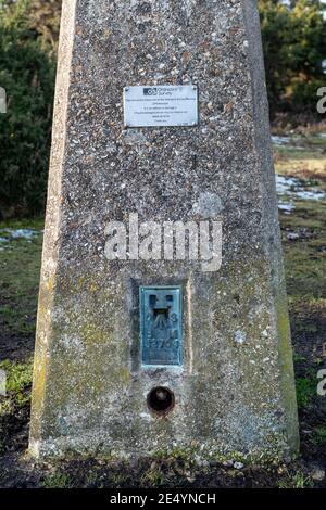 Ordnance Survey Cartography Trig Point Trigonometry Stock Photo - Alamy