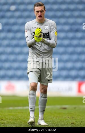 Preston North EndÕs goal keeper Daniel Iverson during the Sky Bet ...