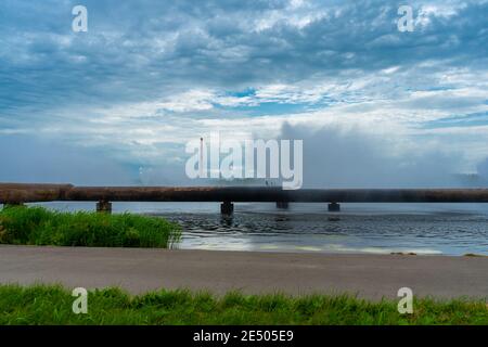 Spray ponds pools for cooling water in nuclear and electro power plant ...