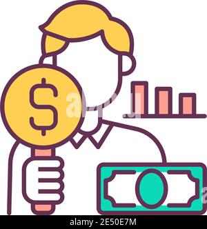 Cost analysis RGB color icon Stock Vector Image & Art - Alamy