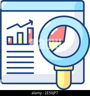 Analyzing information RGB color icon Stock Vector Image & Art - Alamy