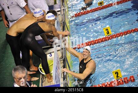 France's Alain Bernard performs on men's 100m finale, Frederick ...