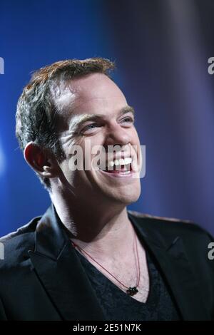 EXCLUSIVE - Canadian singer Garou attends the taping of a TV show in ...