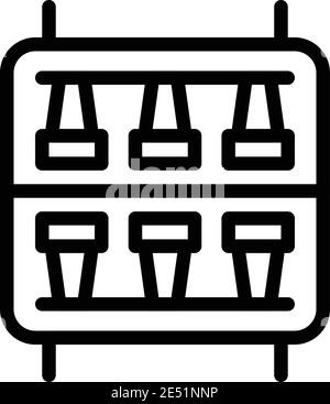 Electric switchboard icon. Outline electric switchboard vector icon ...