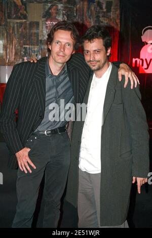 EXCLUSIVE. (L-R) Myspace France CEO Marc Mayor, director Matthias Hoene ...