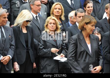 Catherine Deneuve leaving the Saint-Roch church in Paris, France ...