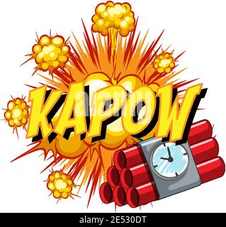 Comic speech bubble with kapow text illustration Stock Vector Image ...