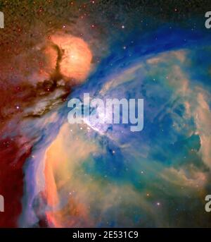 M42 Orion Nebula in Hubble Palette Stock Photo - Alamy