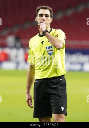 Spanish referee Ricardo de Burgos Bengoetxea during La Liga match on ...