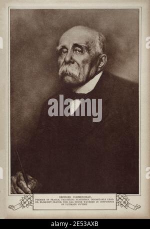 A photograph or portrait of Clemenceau, a French political figure known ...