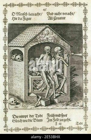 Dance of Death, also called Danse Macabre of Hans Holbein the Younger ...
