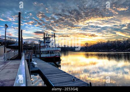 Riverfront park in downtown Montgomery Alabama with the Harriott II ...